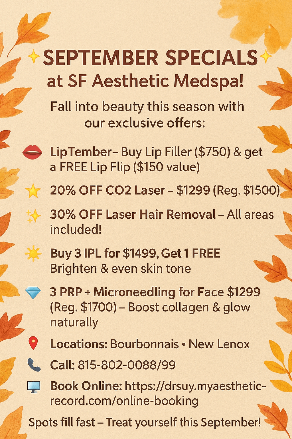 Promotions - SF Aesthetic and Wellness